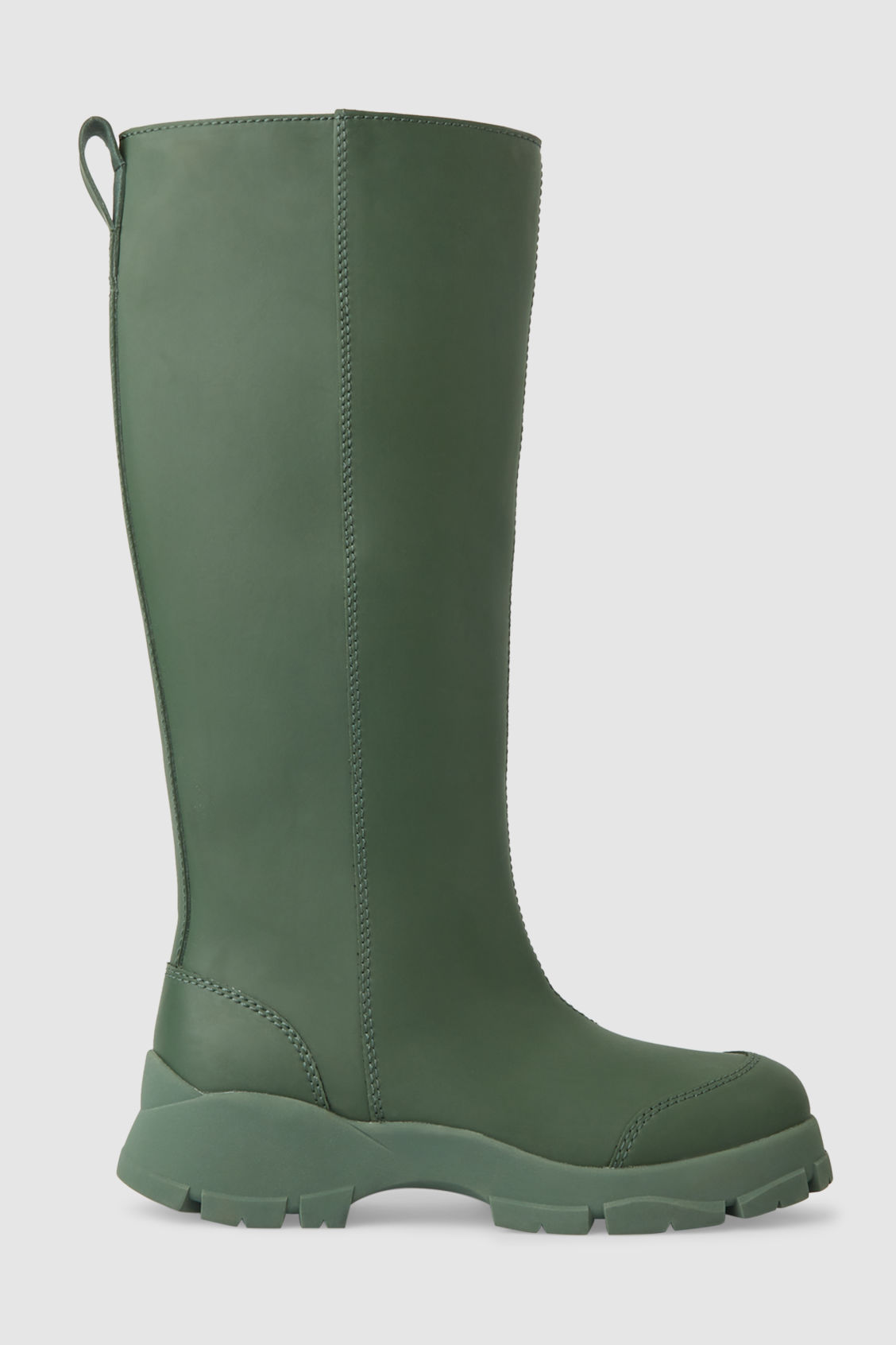 COS Long Rubber Boots in DARK GREEN | Endource