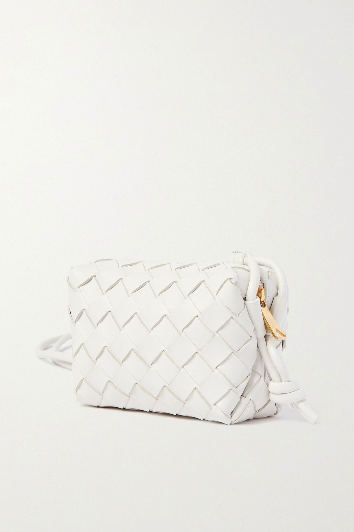 BOTTEGA VENETA Loop Candy Intrecciato Shoulder Bag in White | endource