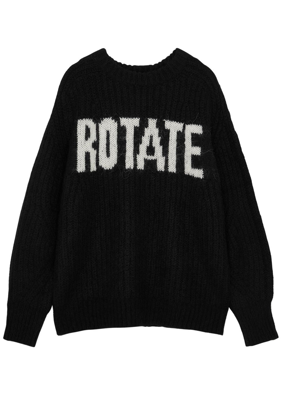 ROTATE BIRGER CHRISTENSEN Logo-Intarsia Wool-Blend Jumper | endource