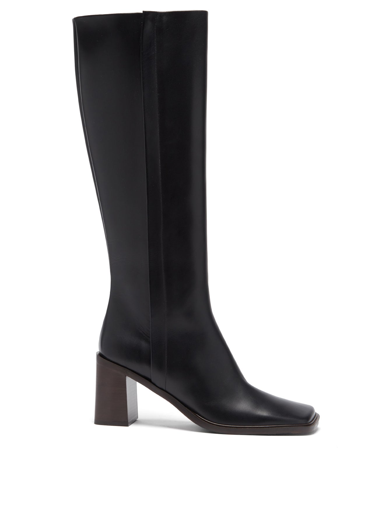 THE ROW Patch Leather Knee-High Boots | endource