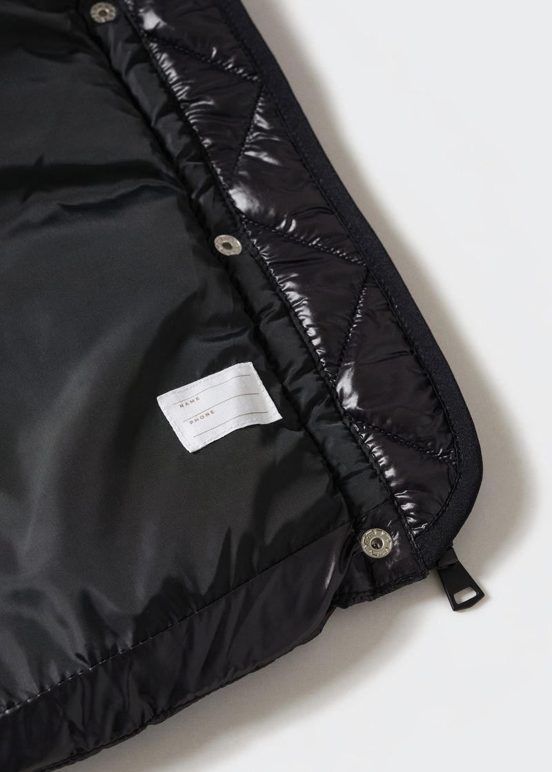 MANGO Quilted Jacket in Black | endource