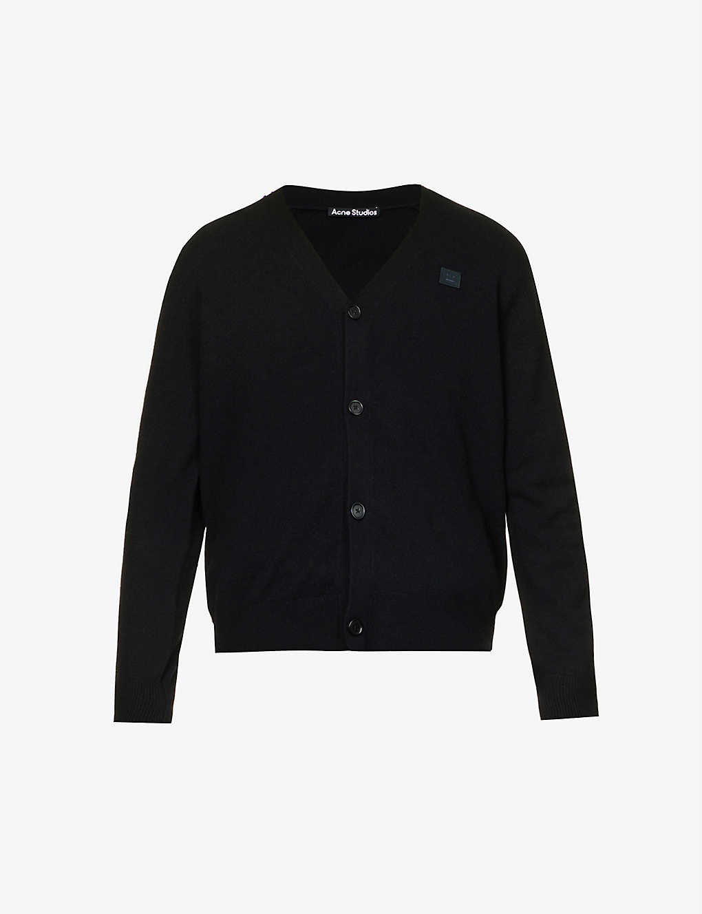 ACNE STUDIOS Keve Logo-Patch Wool Cardigan | endource