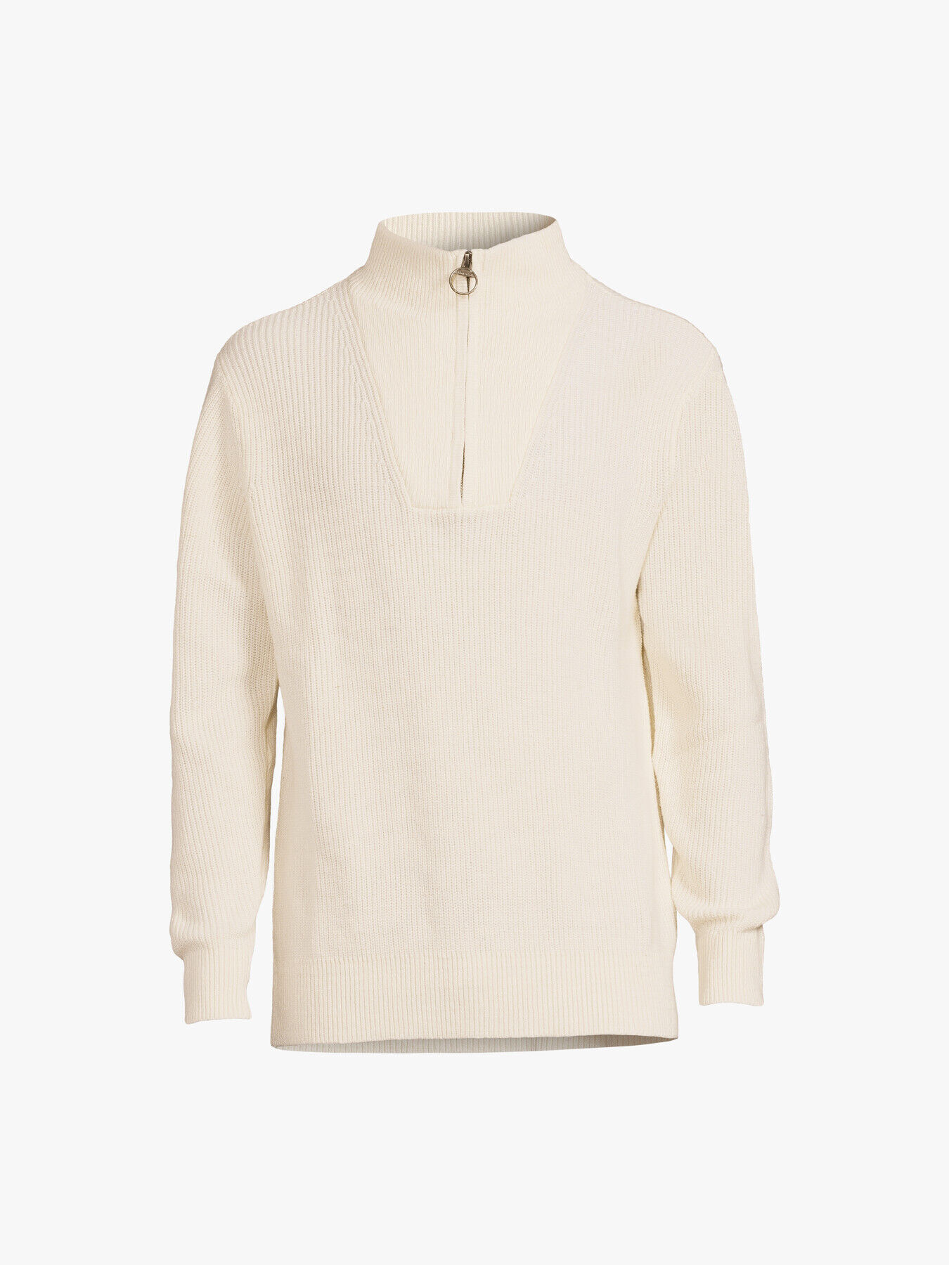 BARBOUR Middlecliffe Half-Zip Jumper in Whisper White | Endource
