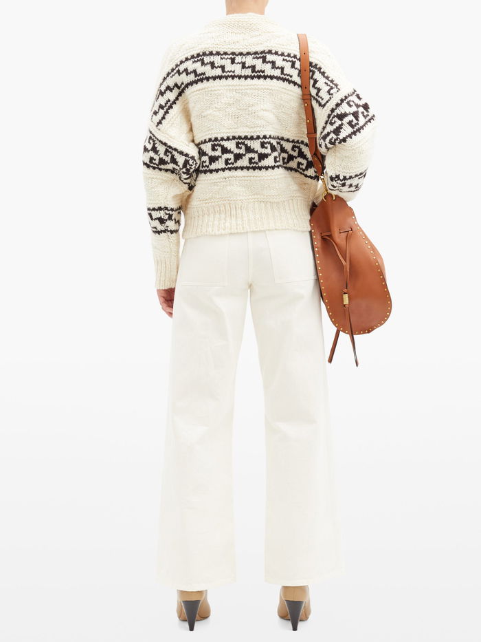 ISABEL MARANT ÉTOILE Suri Patterned Wool-Blend Sweater in Ivory | endource