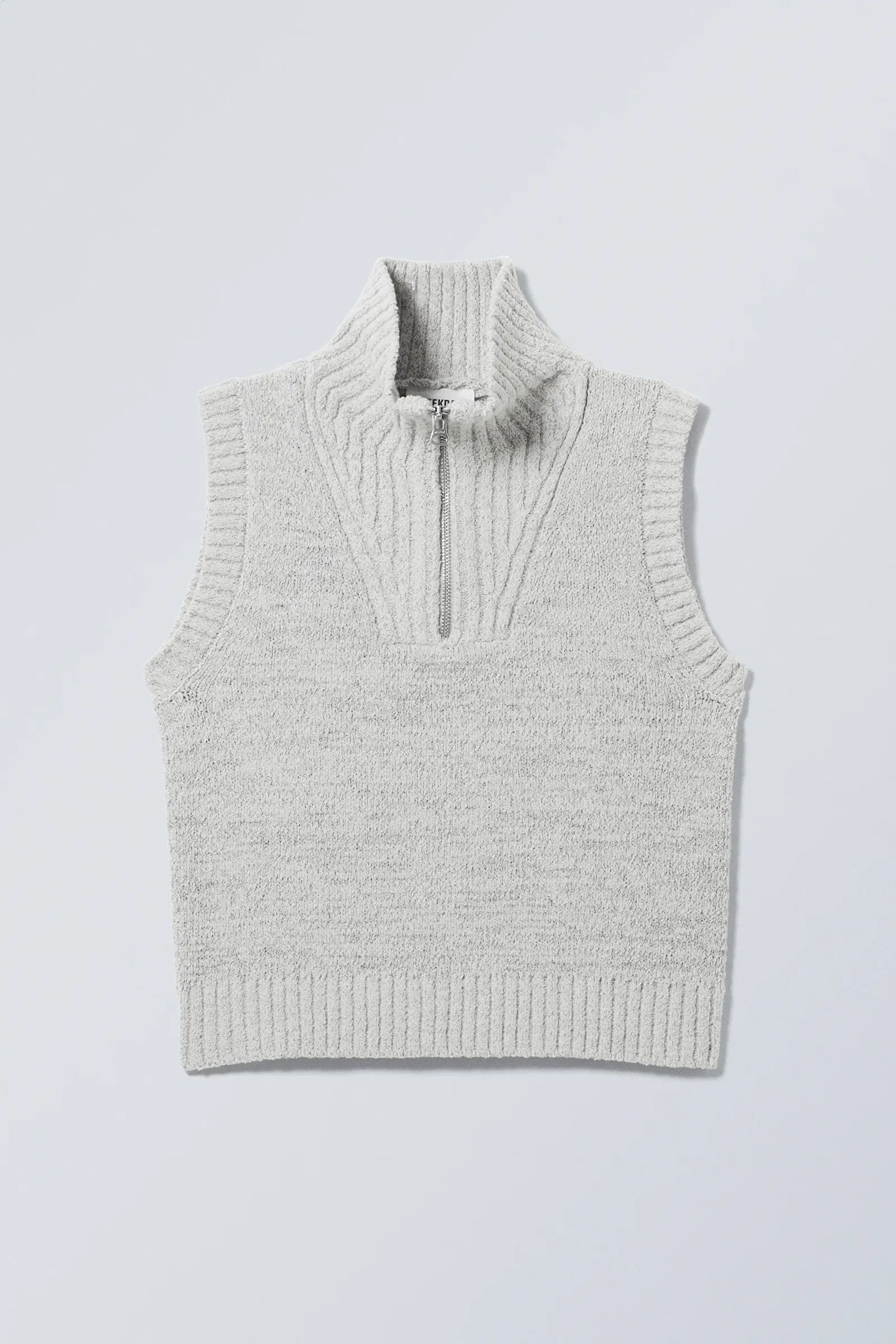 WEEKDAY Cherin Half Zip Vest in Off-White | endource