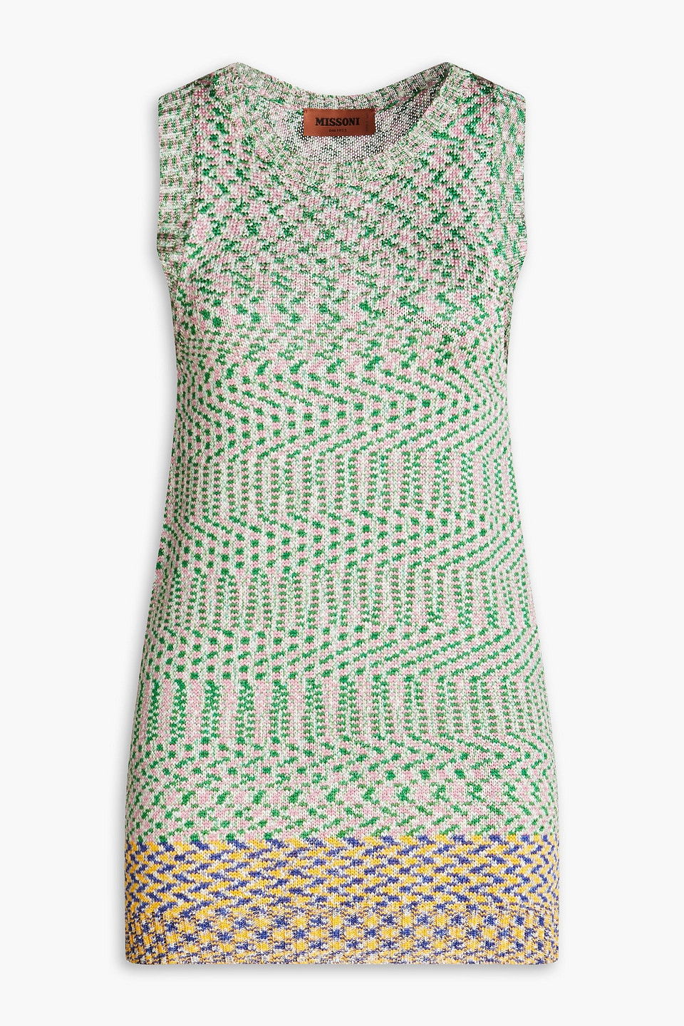 MISSONI Crochet-Knit Tank in Green | endource