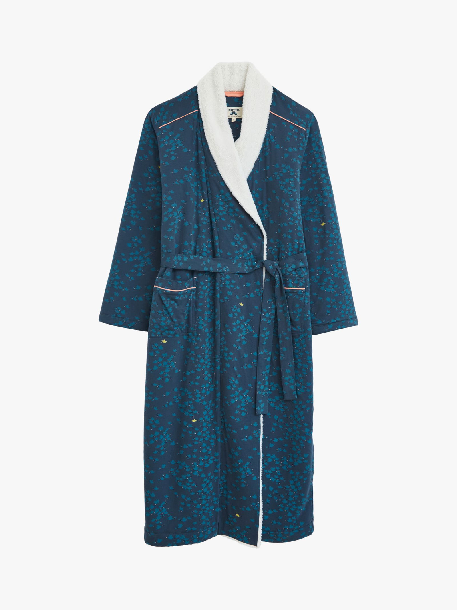 WHITE STUFF Ava Lined Robe in Navy | Endource