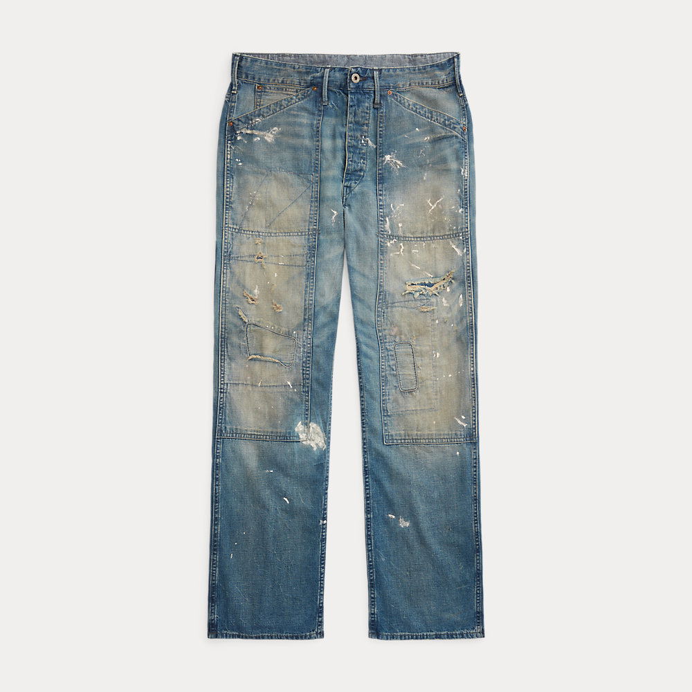 RALPH LAUREN RRL Vintage 5-Pocket Fit Millville Jean in Blue | endource