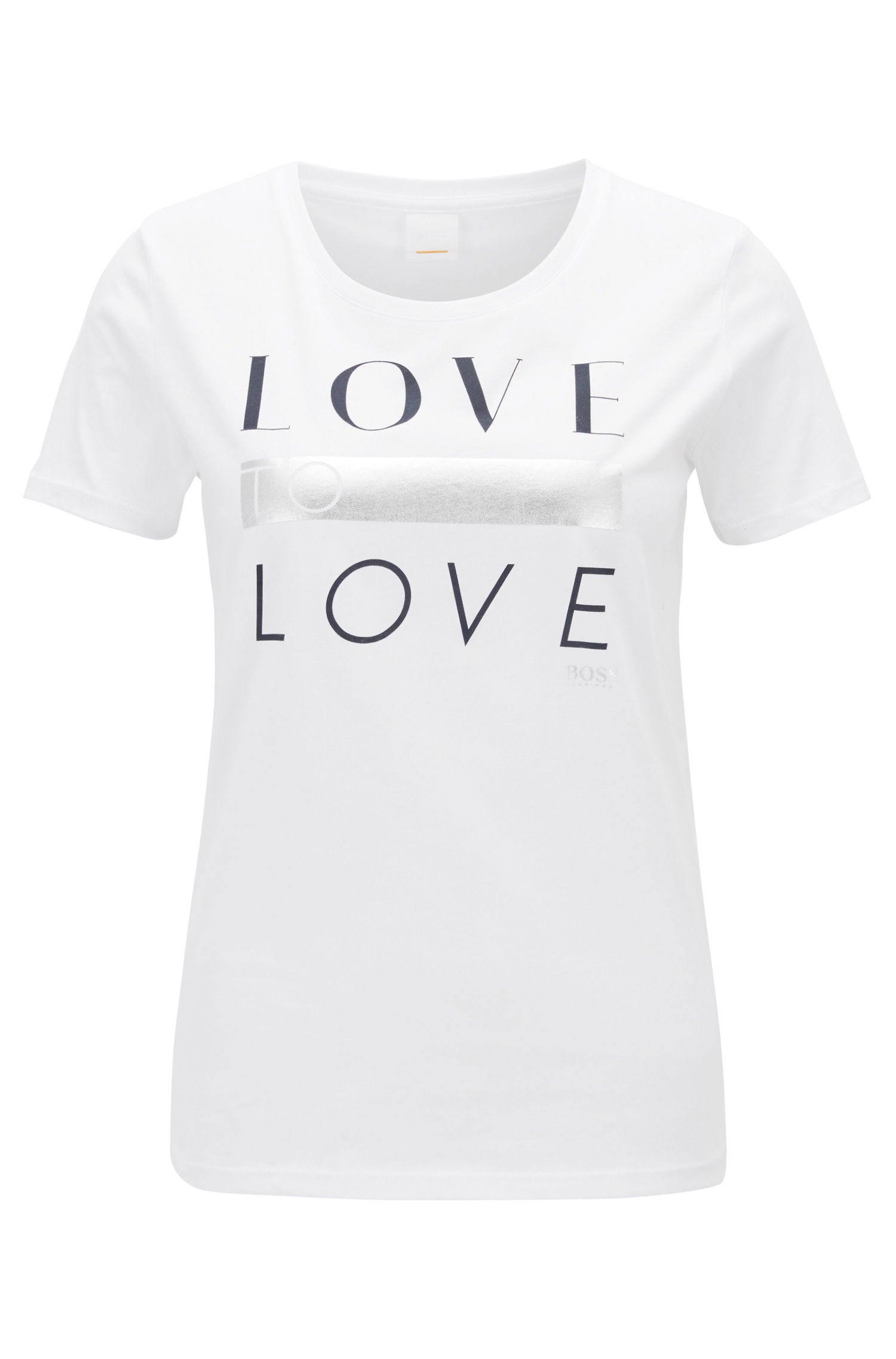 HUGO BOSS Slogan Cotton-jersey T-shirt | Endource