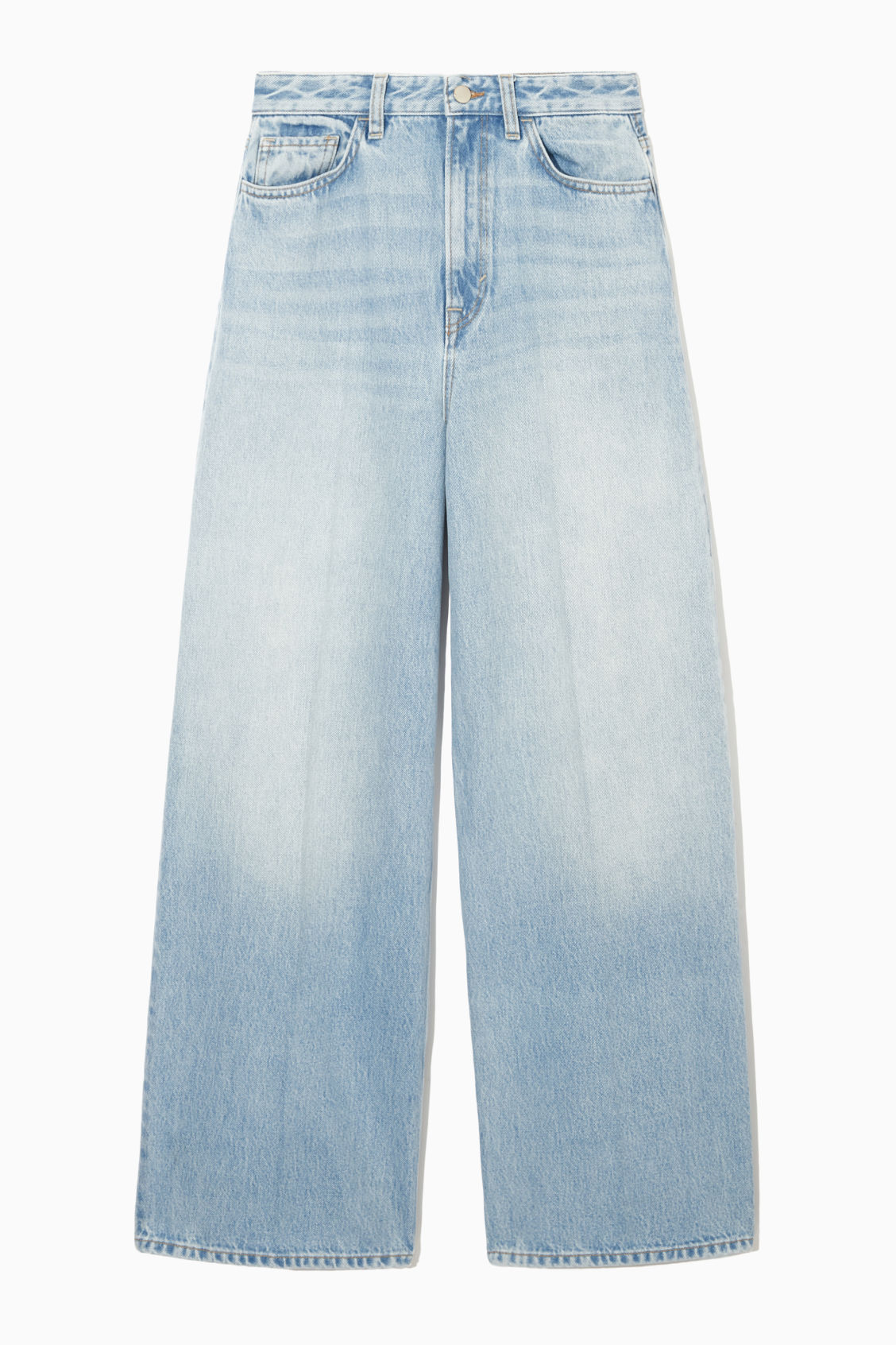 COS Wide-Leg High-Rise Full-Length Jeans in BLUE | endource