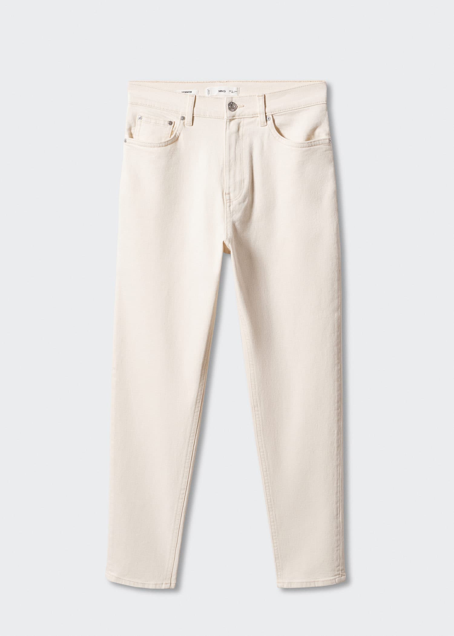 MANGO Mom Comfort High-Rise Jeans in Off White | Endource