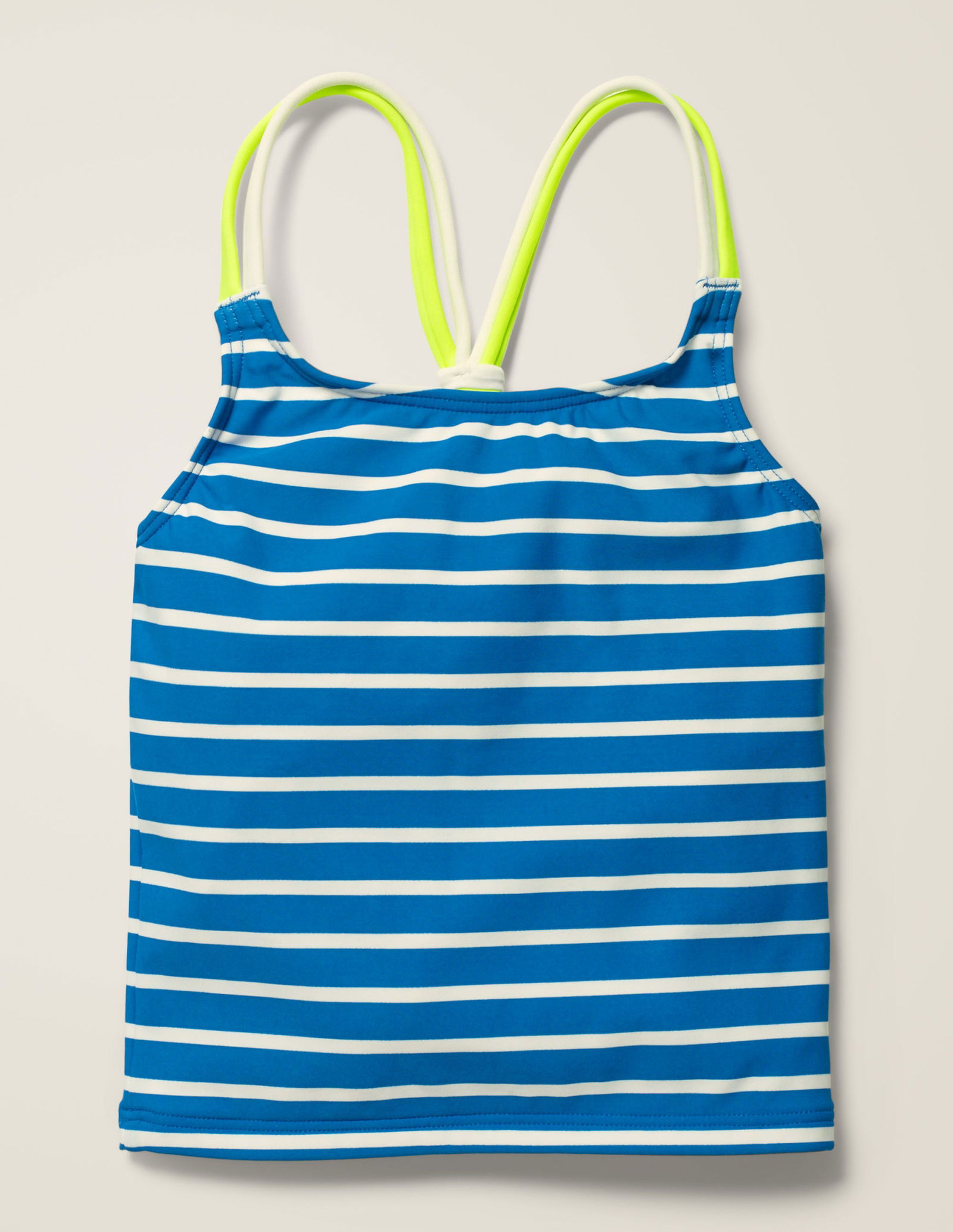 BODEN Patterned Tankini Top in Bold Blue/Ivory | endource