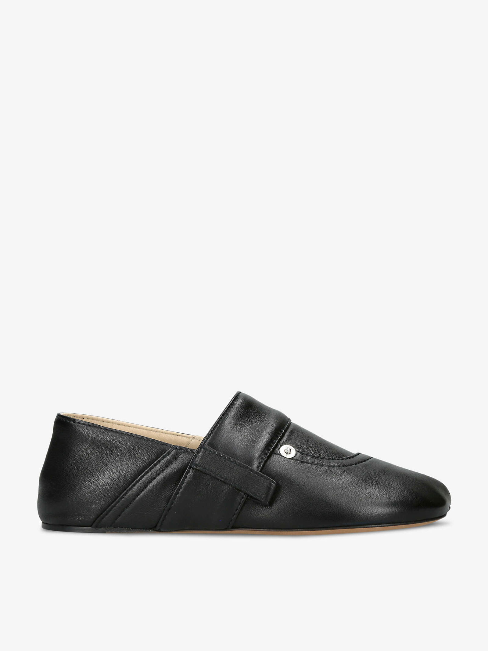 LOEWE Toy Pocket Slip-On Leather Slippers in BLACK | Endource