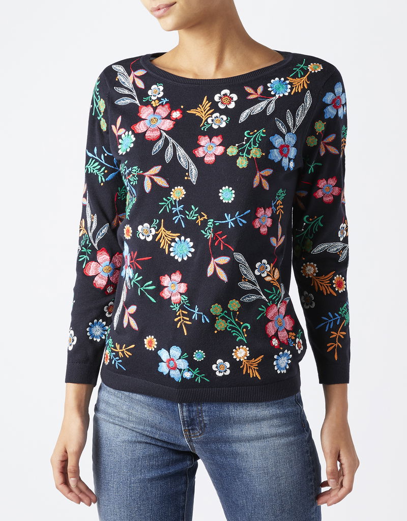 Monsoon Emma Embroidery Jumper | endource