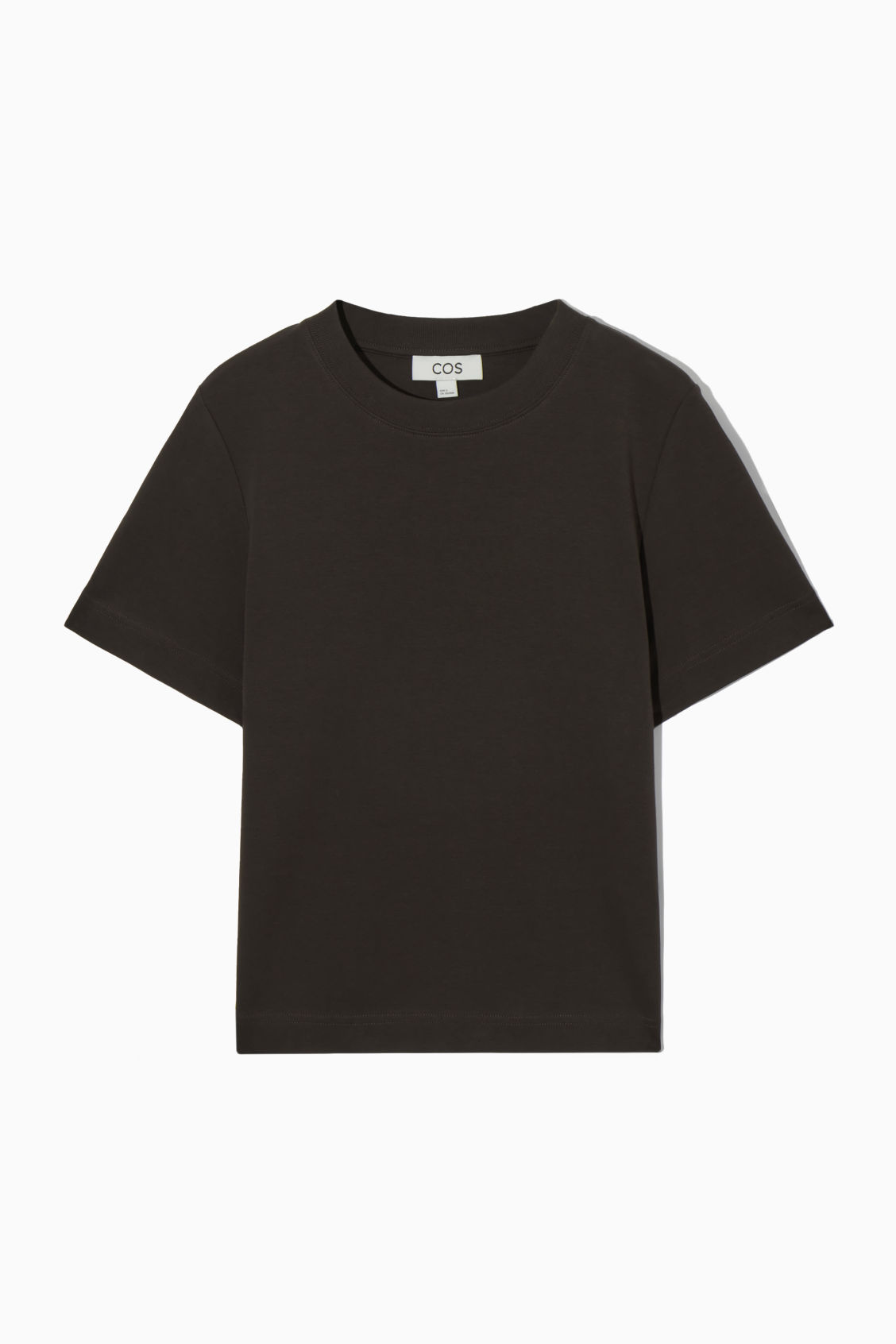 COS The Clean Cut T-Shirt in DARK BROWN | Endource
