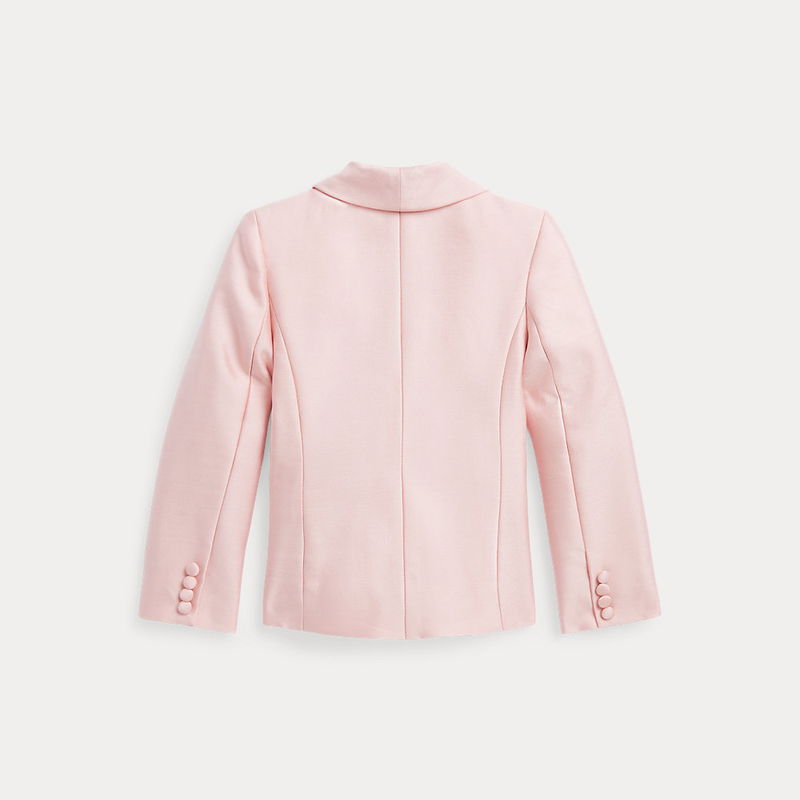 RALPH LAUREN Stretch Faille Tuxedo Blazer in Pink | Endource