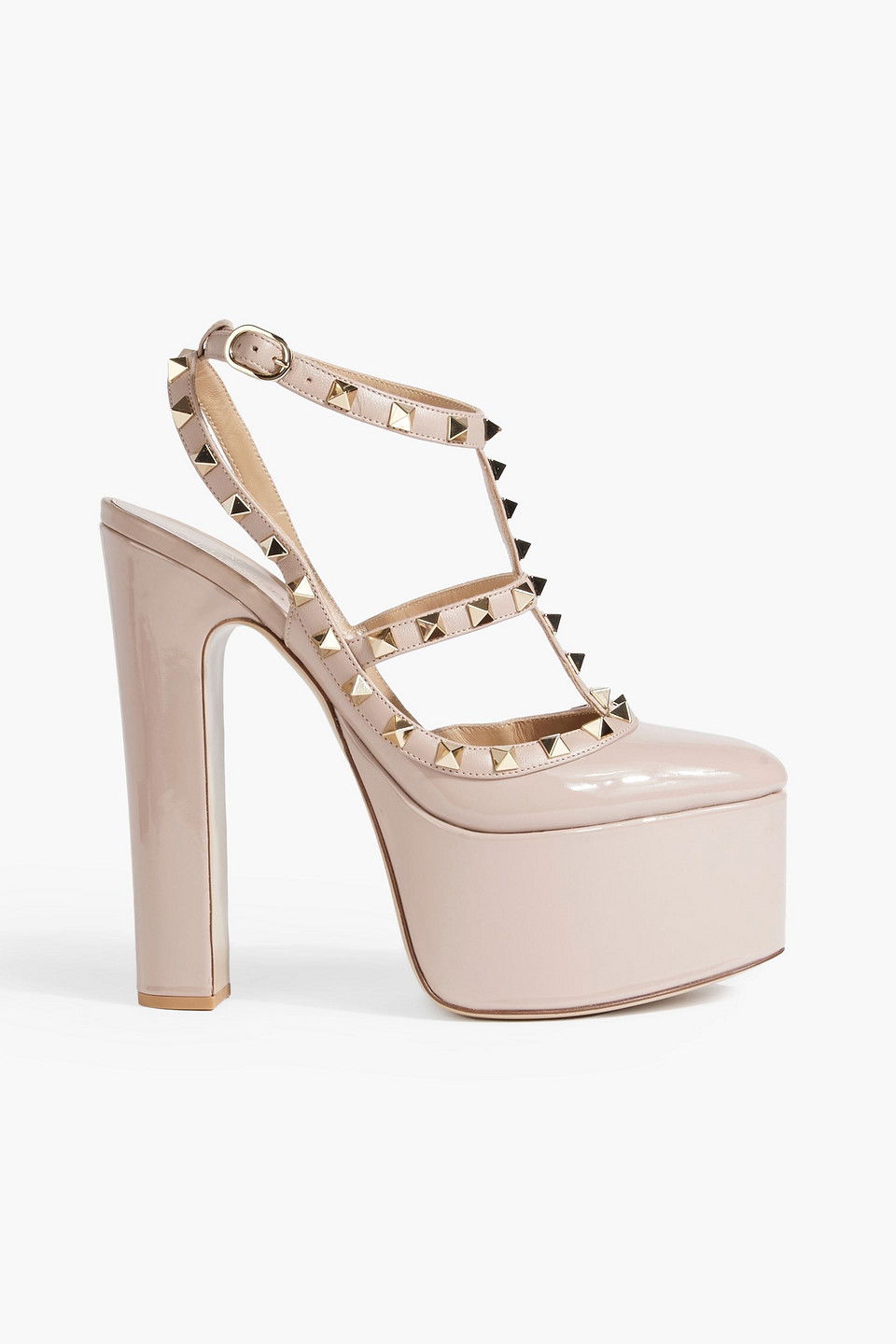 VALENTINO GARAVANI Rockstud Patent-Leather Platform Pumps | endource