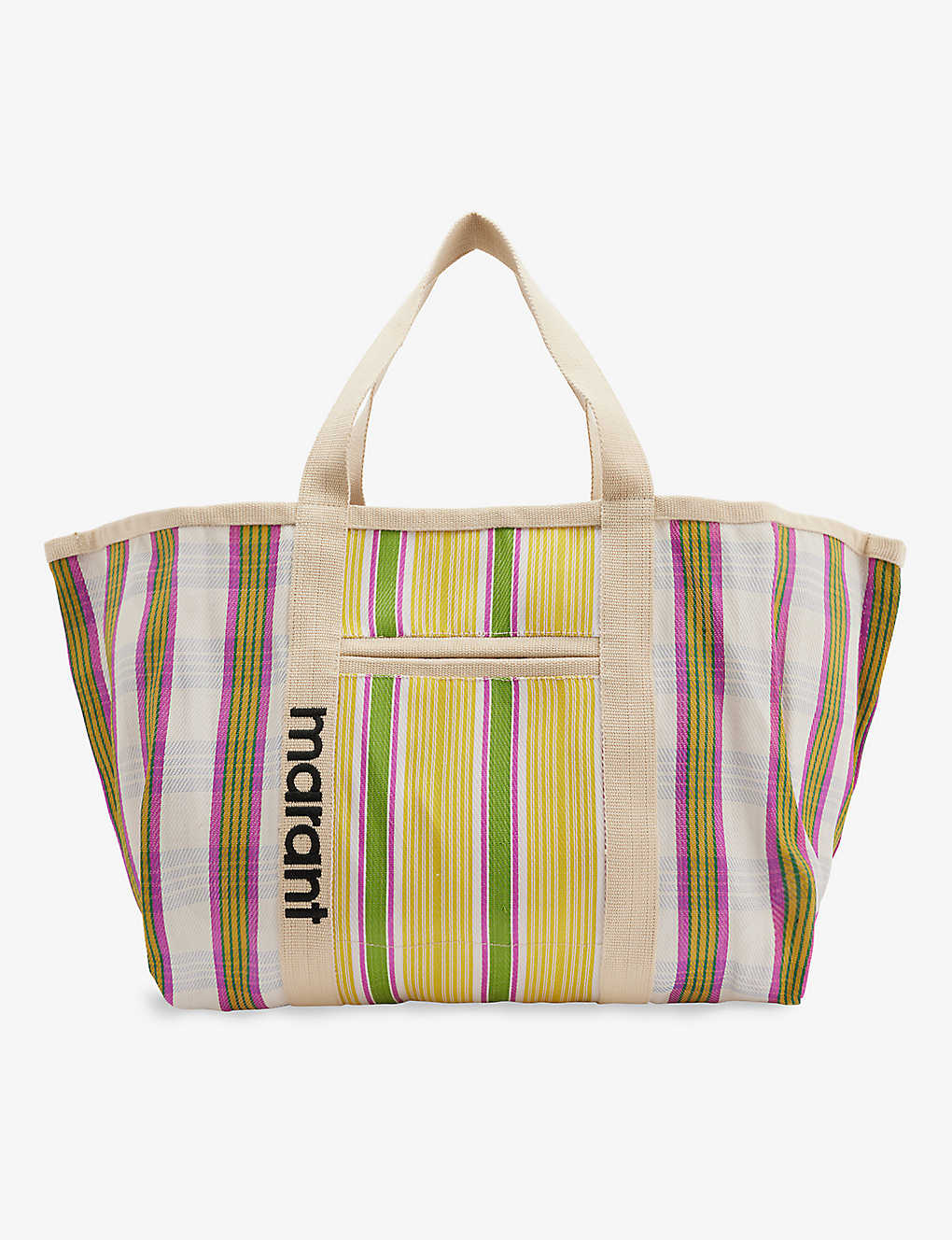 ISABEL MARANT Warden Stripe XL Tote in Multicolor Yellow | endource