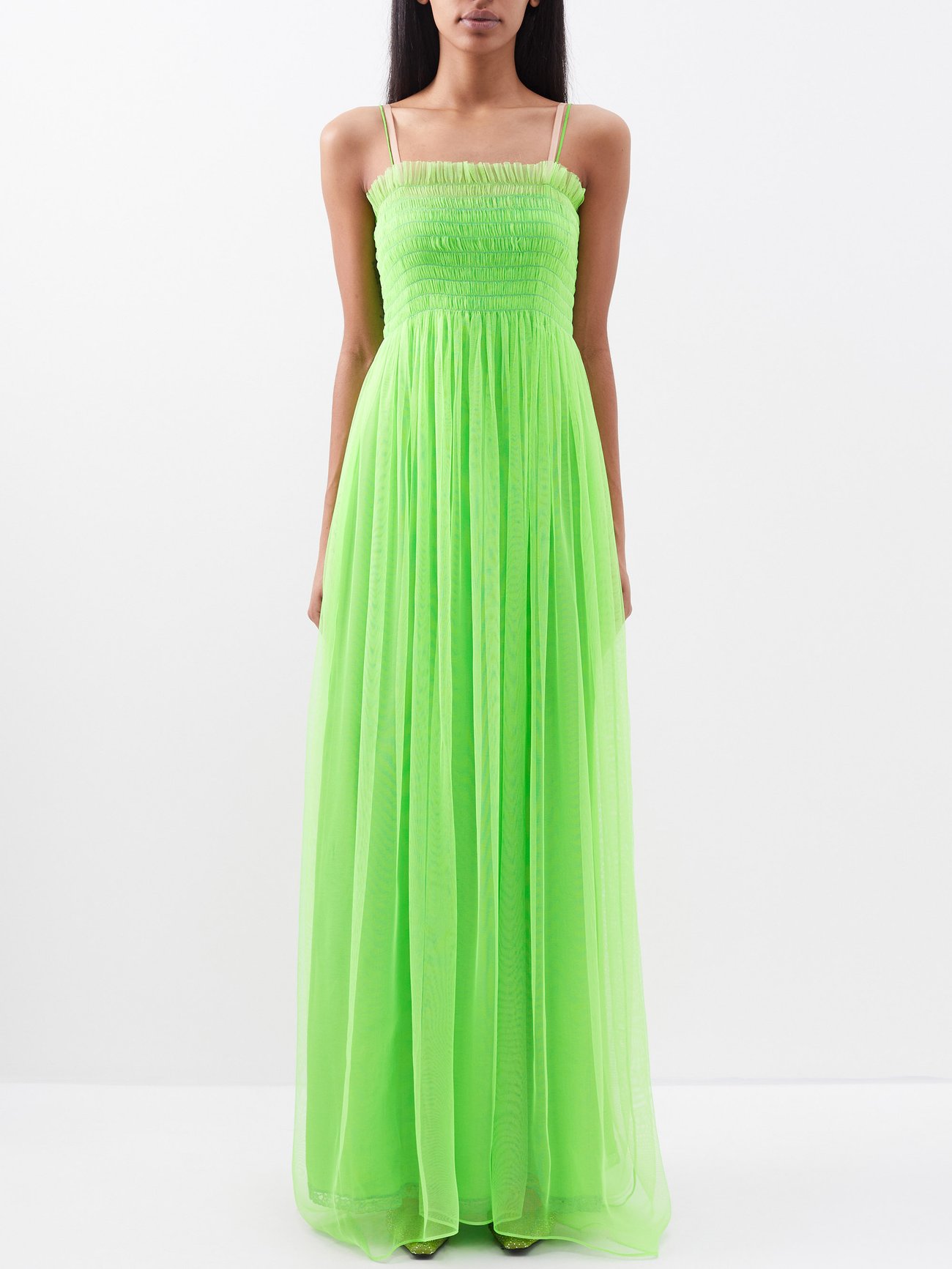 GUCCI Shirred-Bodice Gown | endource