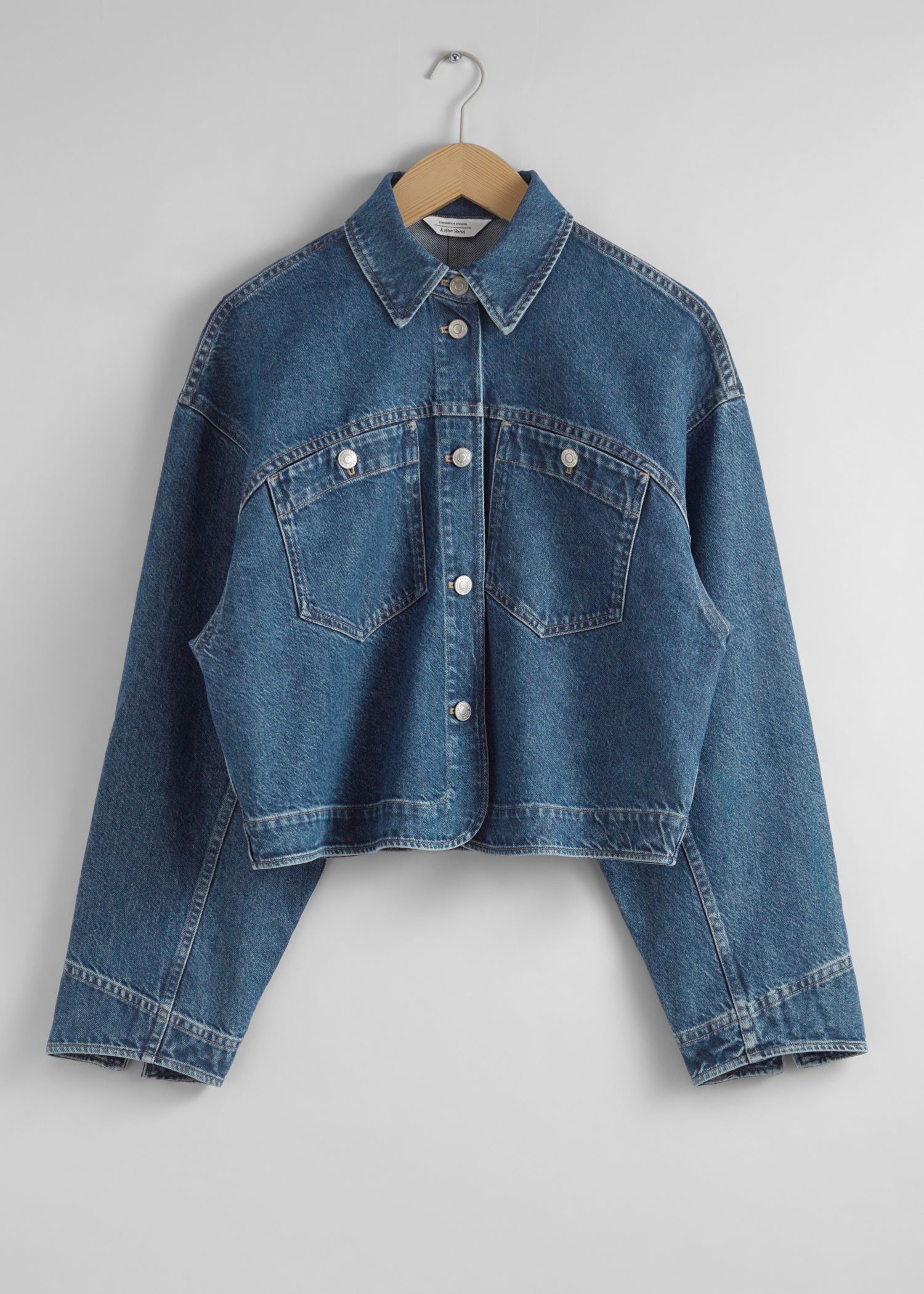& OTHER STORIES Boxy Denim Jacket in Mid Blue | endource