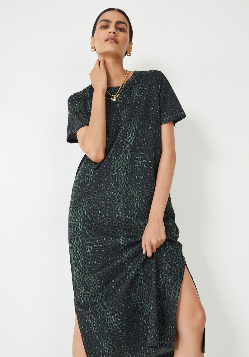 HUSH Jamie Dress in Ombre Leopard - Khaki | endource