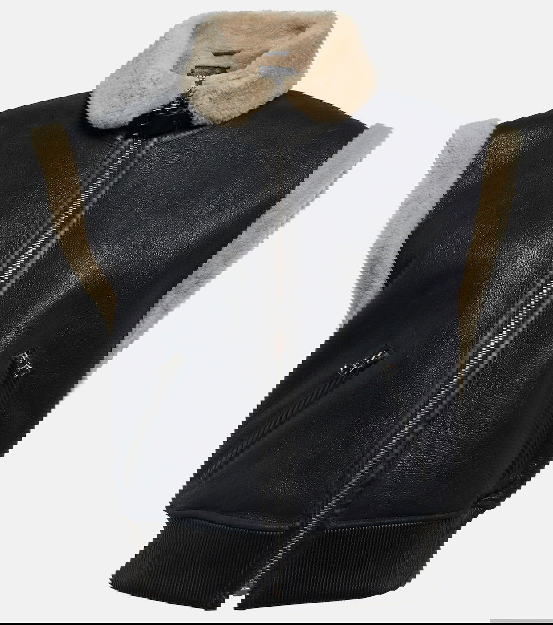 ISABEL MARANT Aviel Leather And Shearling Vest in Black | endource