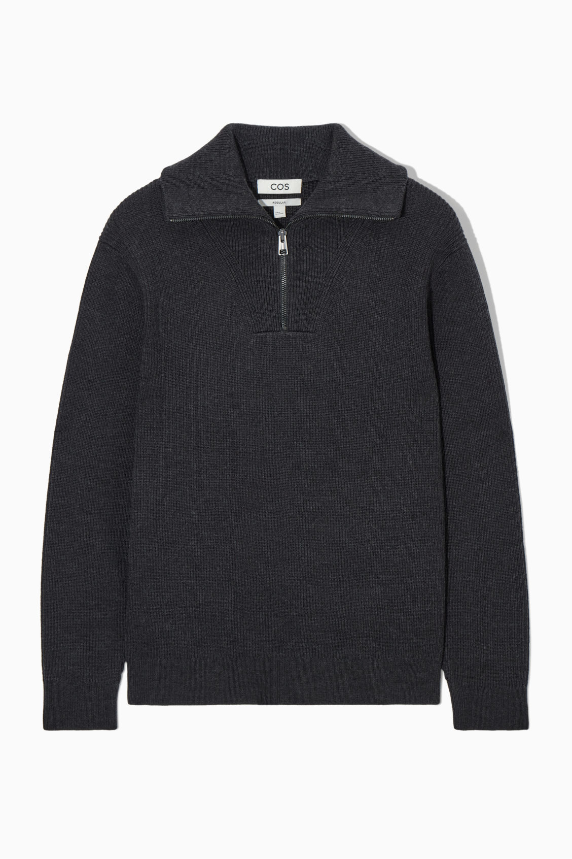 COS Wool And Cotton Half-Zip Jumper | endource