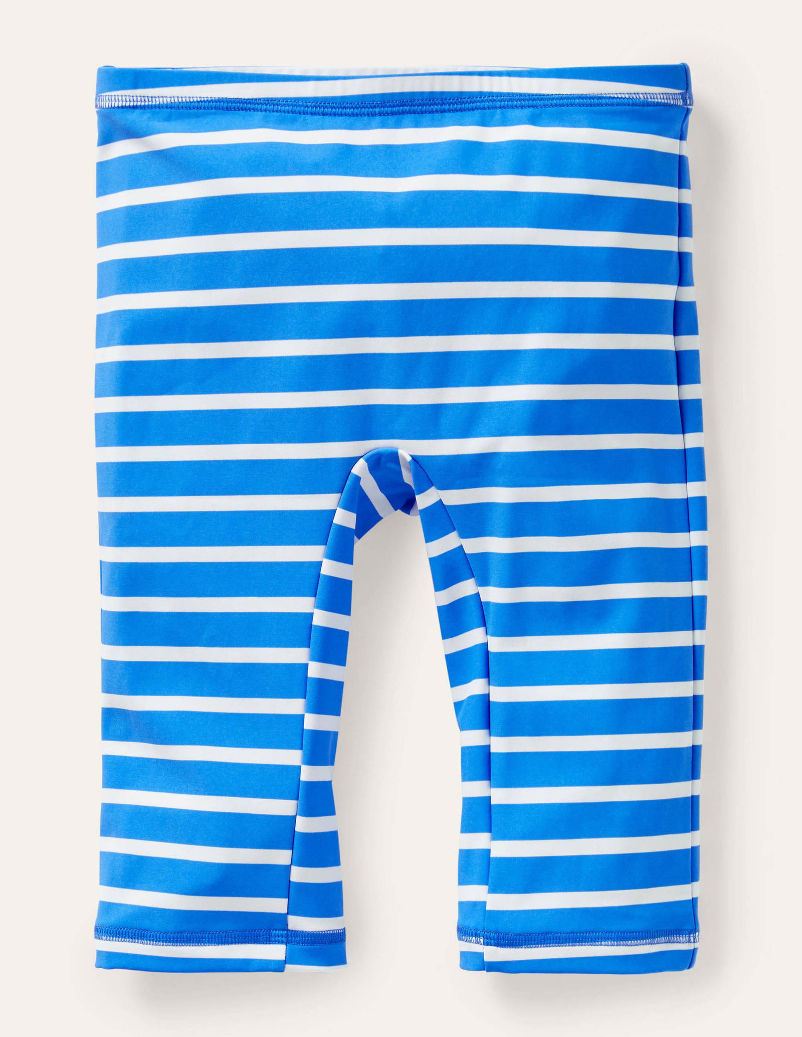 BODEN Sun-Safe Swim Shorts in Pool Blue/White | Endource