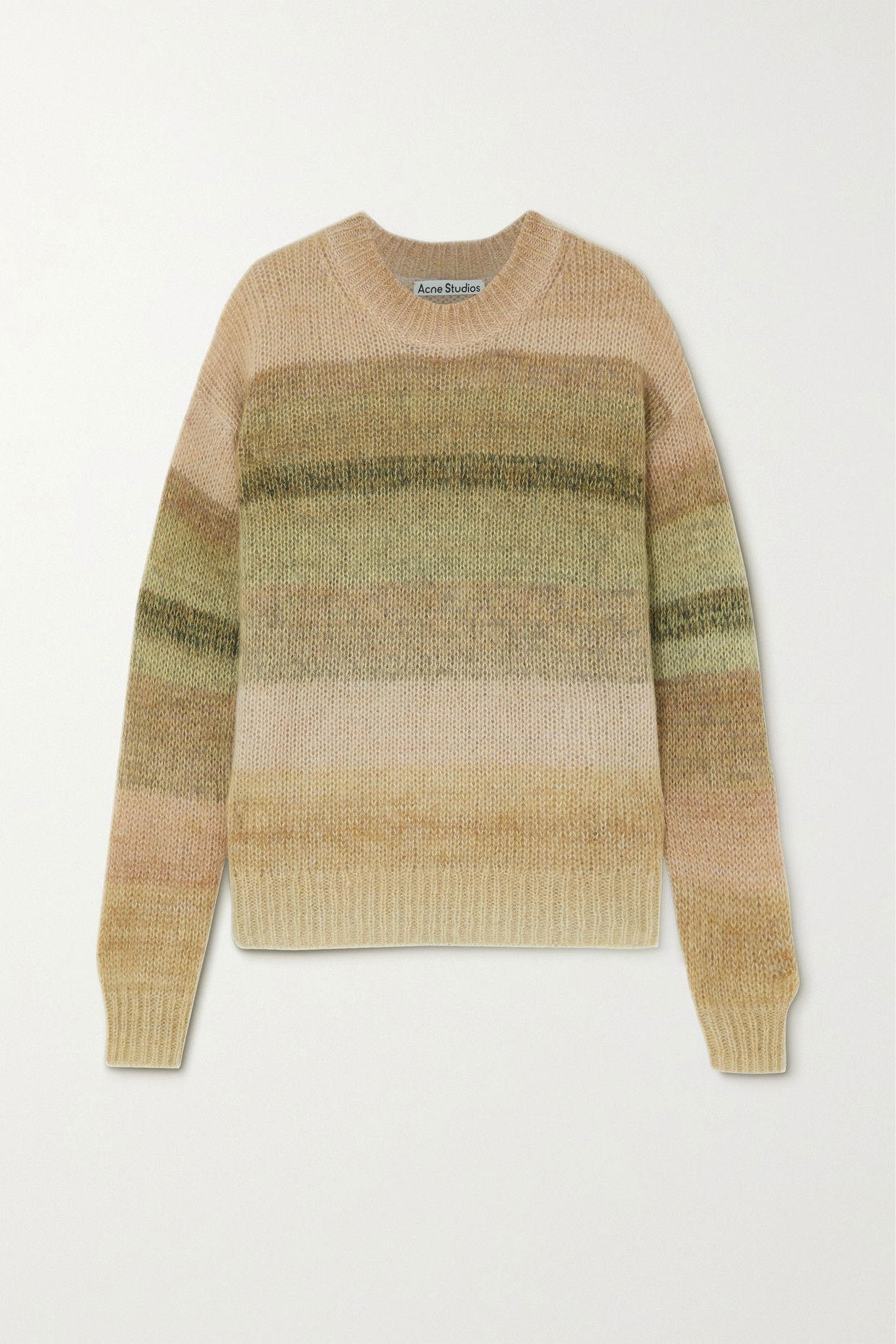 ACNE STUDIOS Striped Knitted Sweater in Neutrals | endource