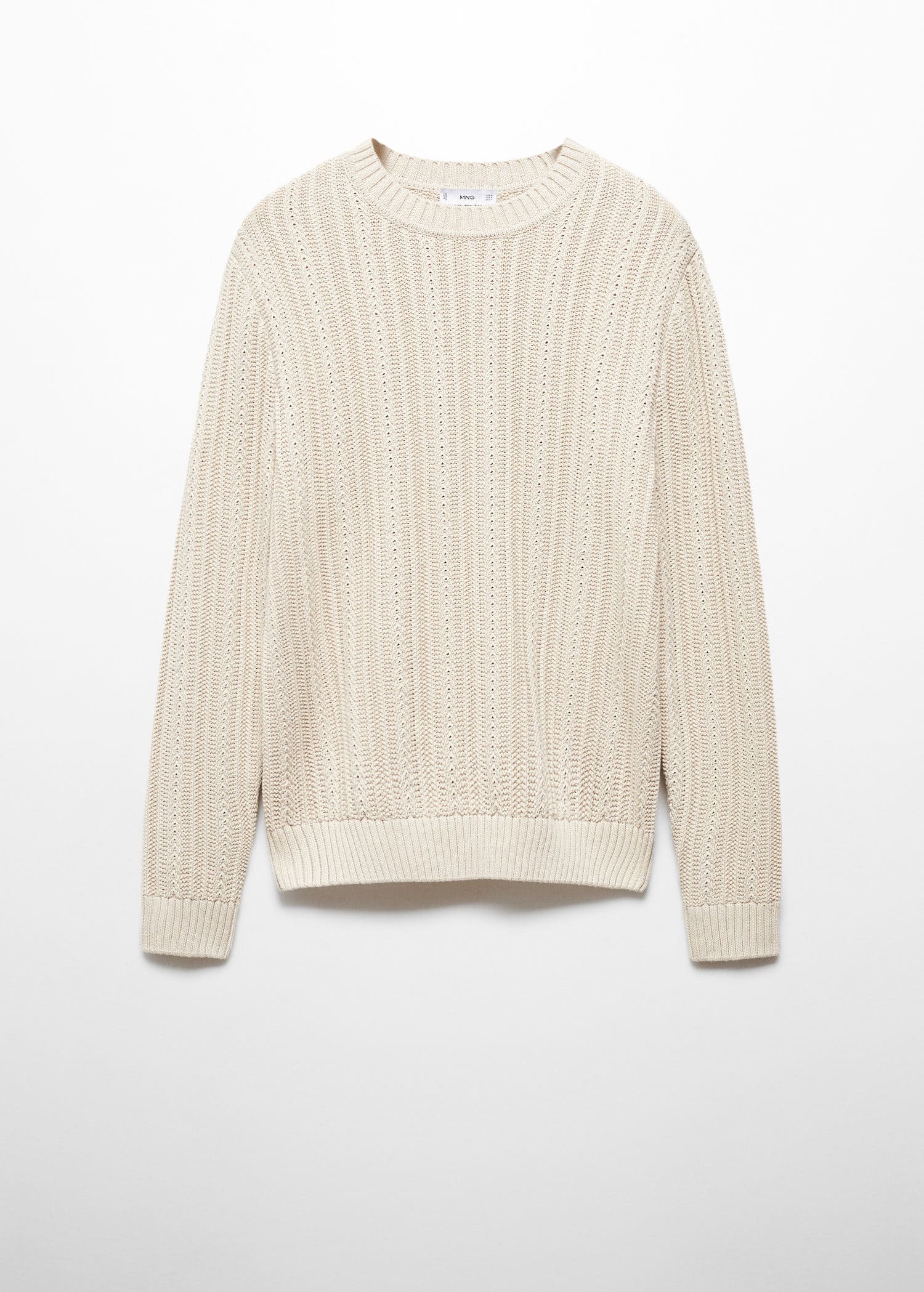 MANGO Contrasting Knit Sweater | endource