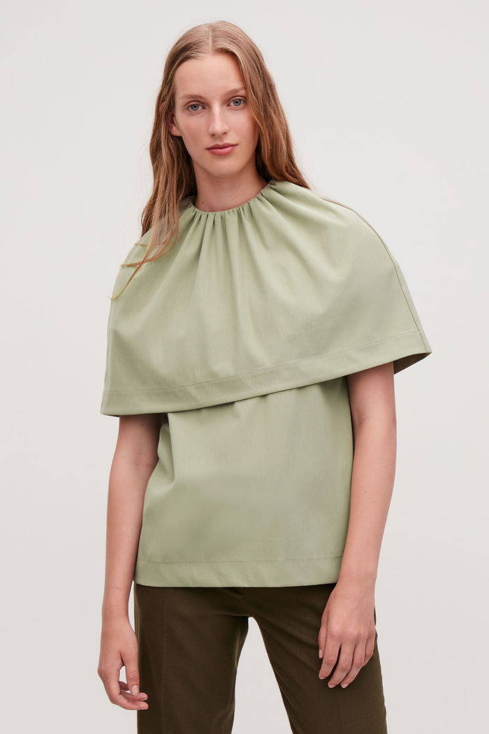 COS Cape Layer Jersey Top | endource