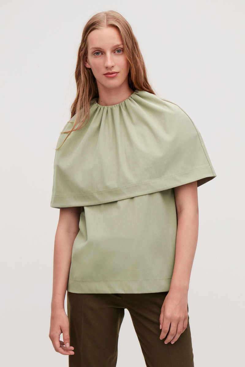 COS Cape Layer Jersey Top | endource