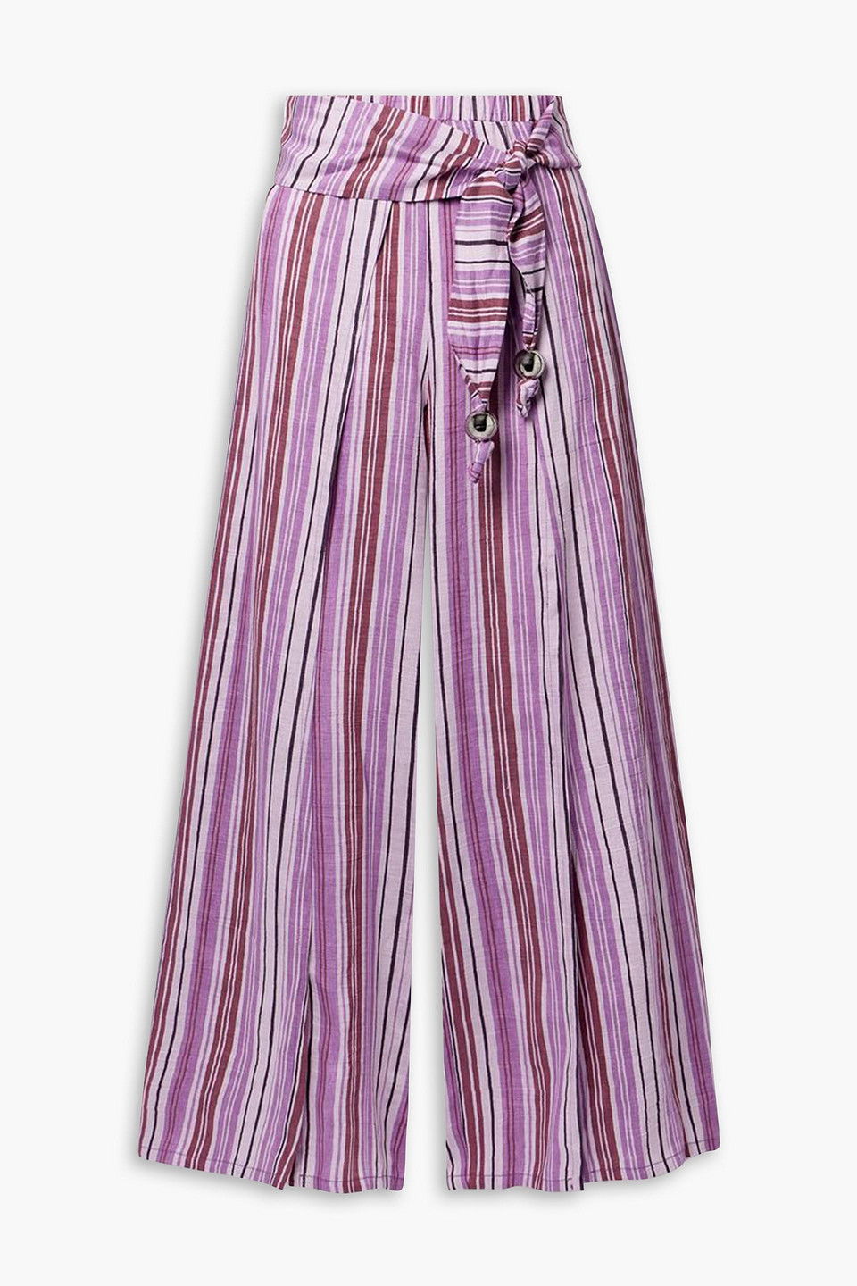 LISA MARIE FERNANDEZ Farrah Striped Wide-Leg Pants | endource
