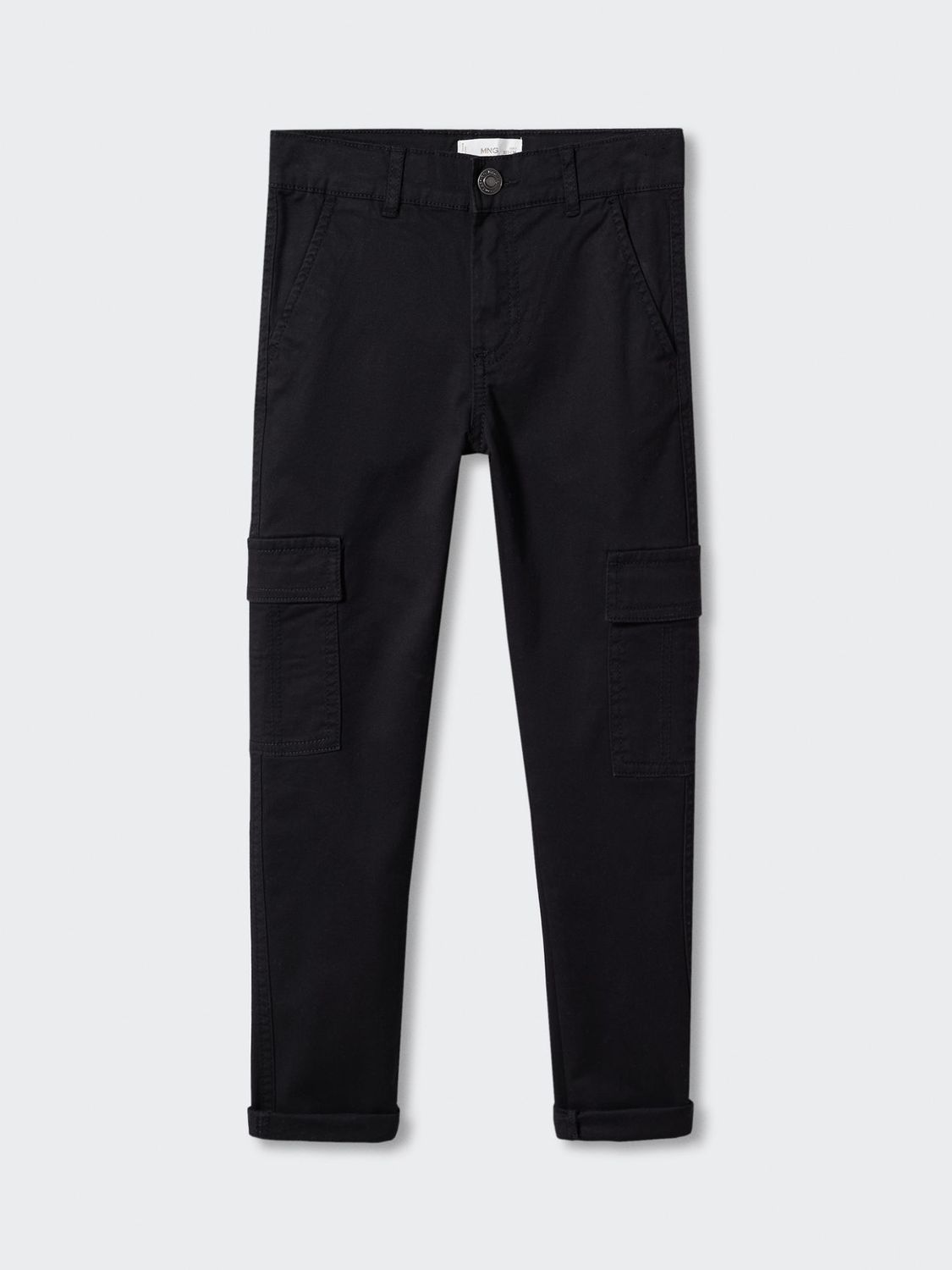 MANGO Cargo Trousers in Black | endource