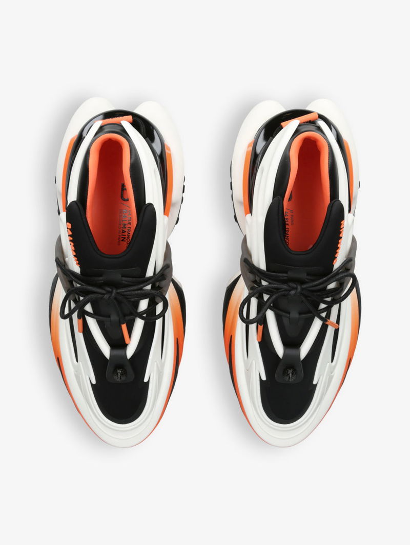 BALMAIN Unicorn Chunky-Sole Leather And Fabric Low-Top Trainers in ...