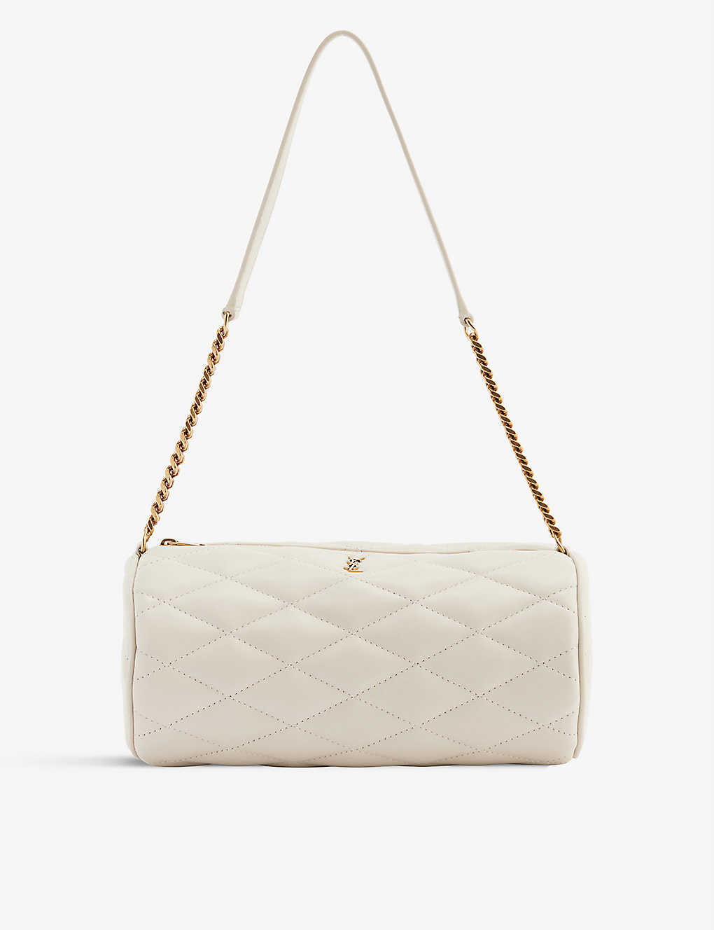 SAINT LAURENT Sade Leather Shoulder Bag in CREAM/GOLD | endource