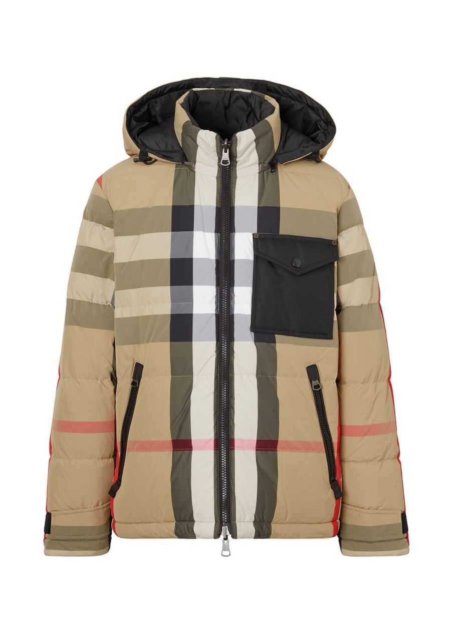 BURBERRY Check Nylon Reversible Hooded Puffer Jacket | endource
