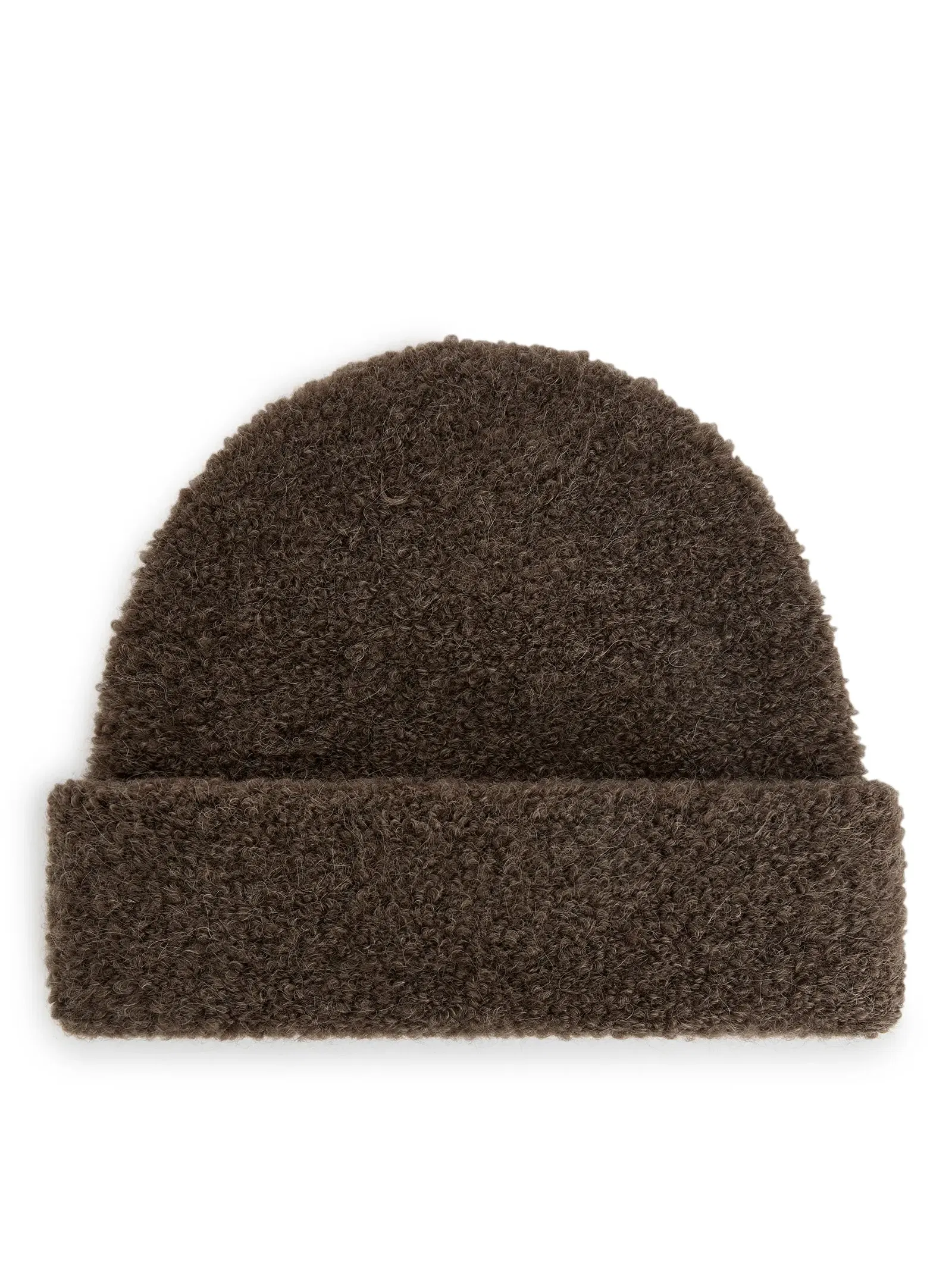 ARKET Alpaca Blend Beanie in Brown | endource