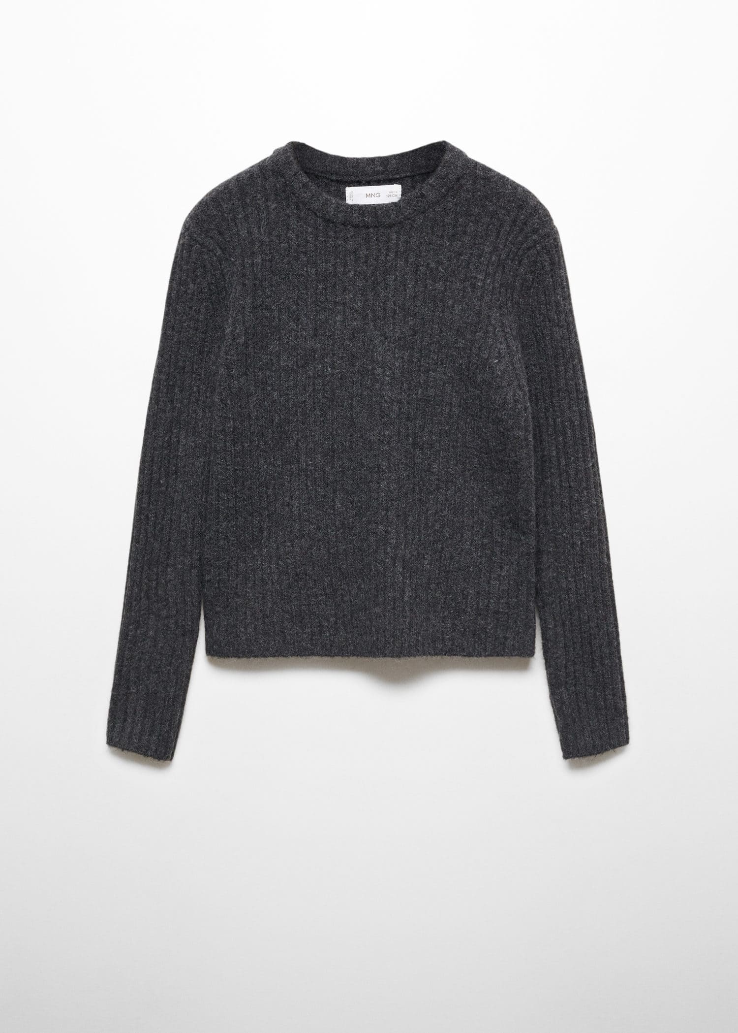 MANGO Knit Sweater in Dark Heather Grey | endource
