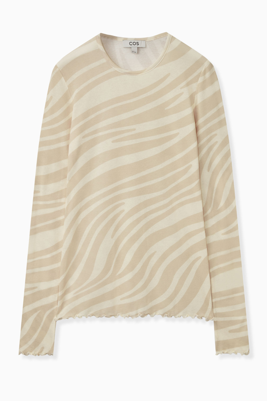 COS Zebra-Print Top in BEIGE | Endource