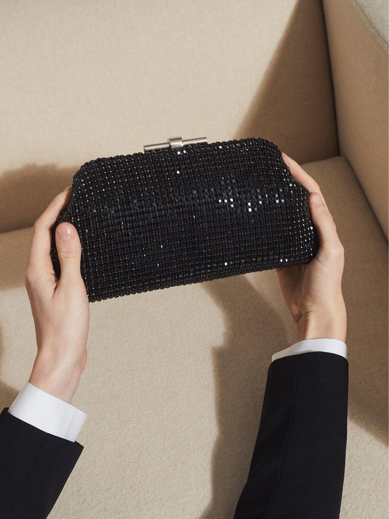 REISS Adaline Embellished Clutch Bag | endource