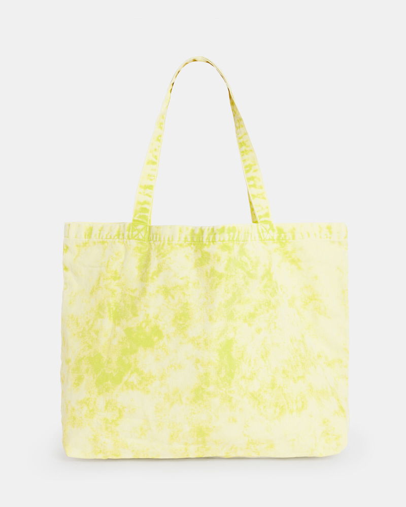 ALLSAINTS Underground Acid Tote Bag in CITRUS GREEN/CHALK | endource