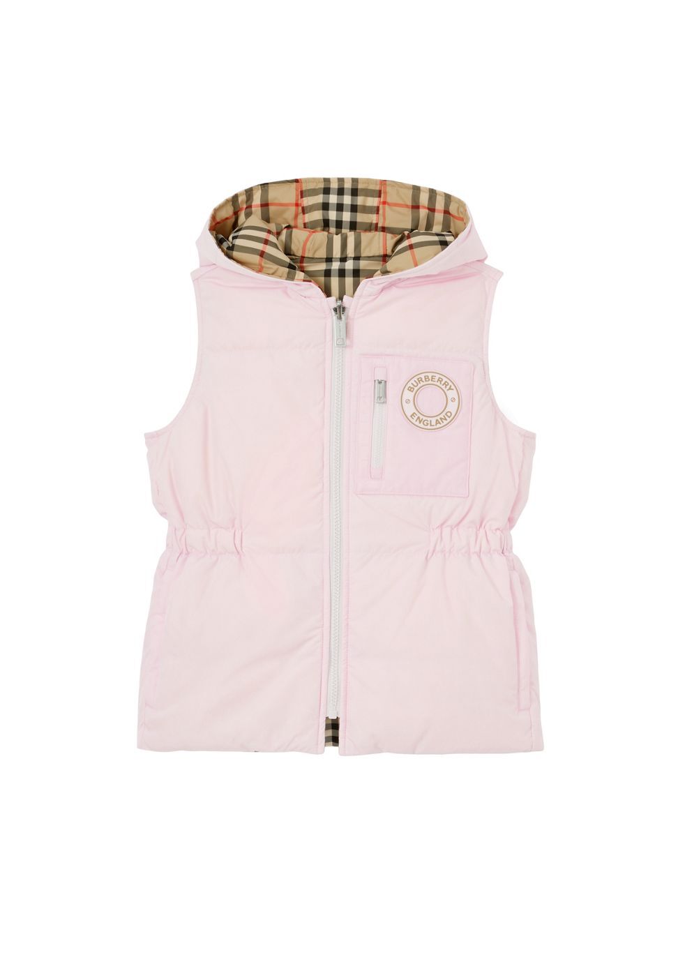 BURBERRY Reversible Logo Graphic Nylon Hooded Gilet | endource