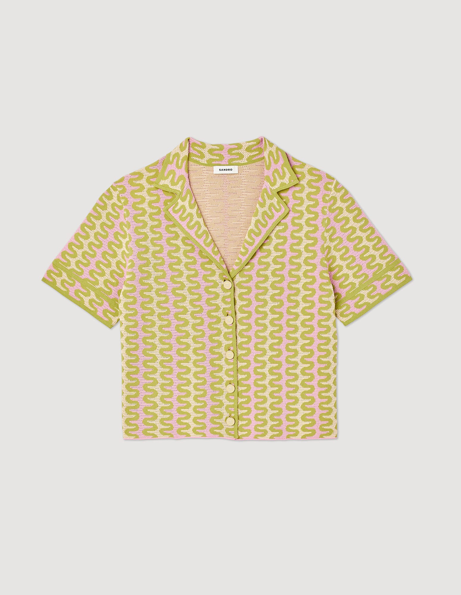 SANDRO Patterned Knit Cardigan | Endource