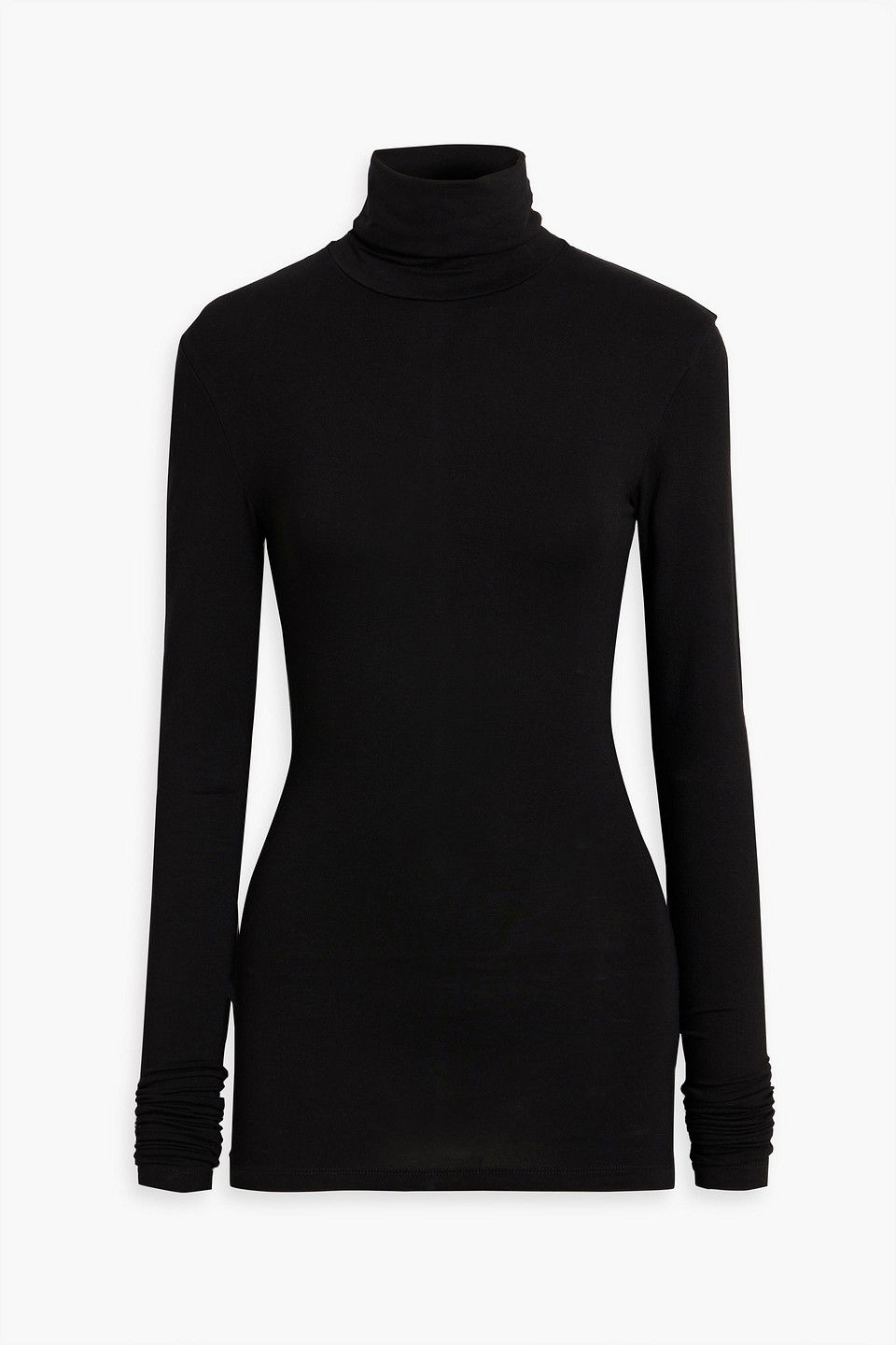 BITE STUDIOS Stretch Turtleneck Top in Black | endource