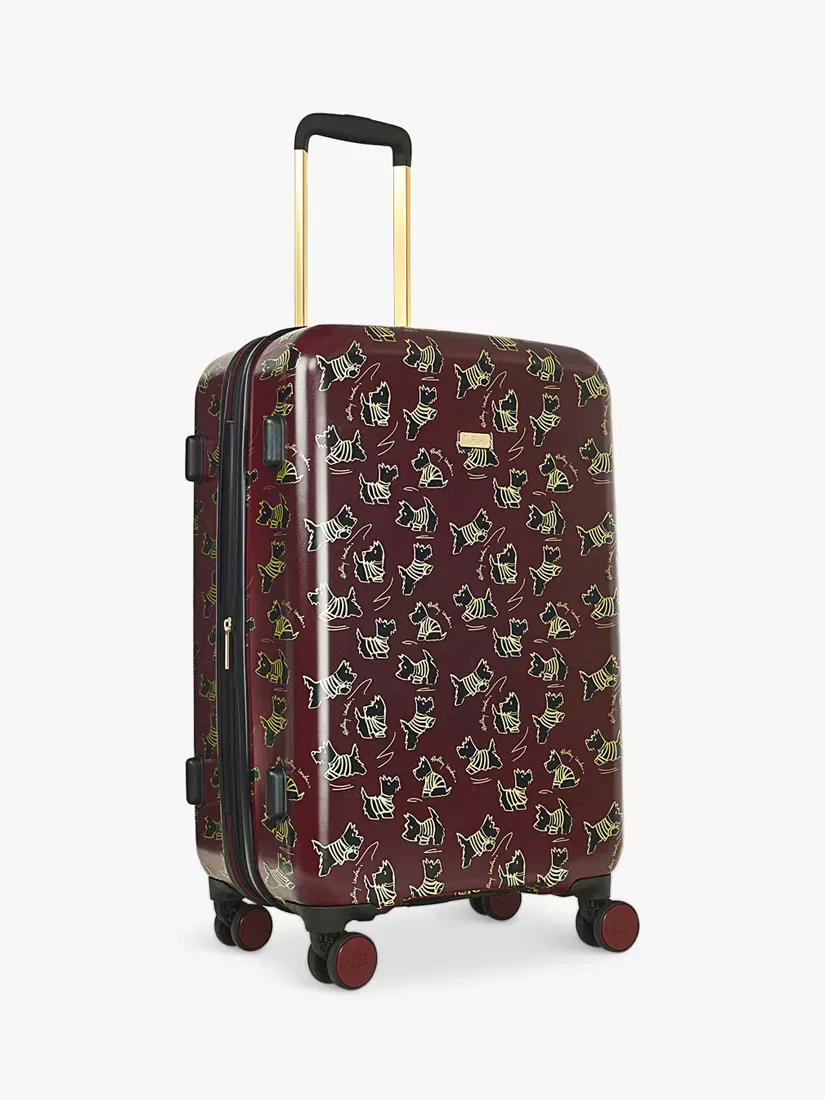 RADLEY Signature Dog 4-Wheel Medium Suitcase in Merlot | endource