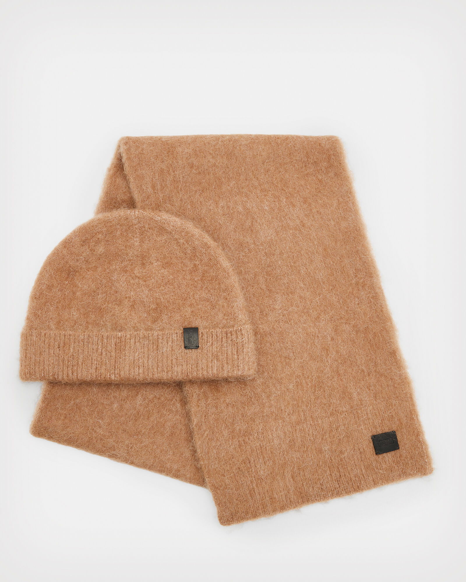 ALLSAINTS Logan Brushed Beanie and Scarf Gift Set | Endource