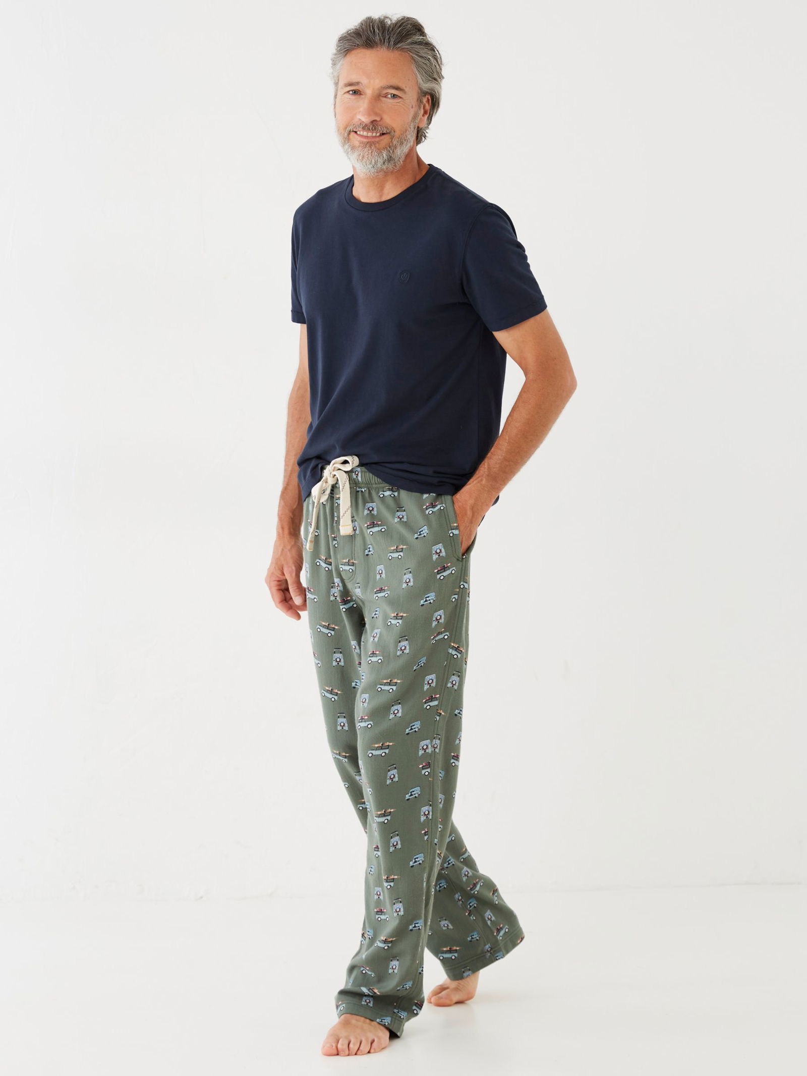 FATFACE Land Rover Pyjama Bottoms in Khaki Green | endource