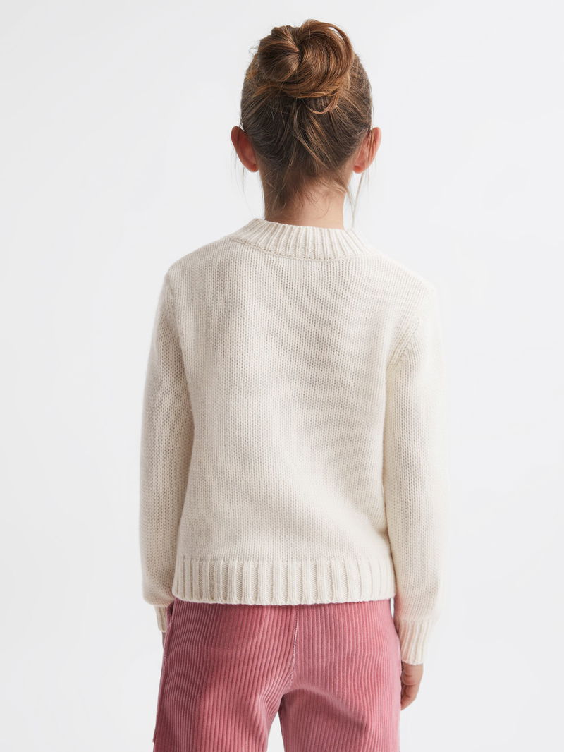 REISS River Knitted Robin Jumper in Ivory | Endource