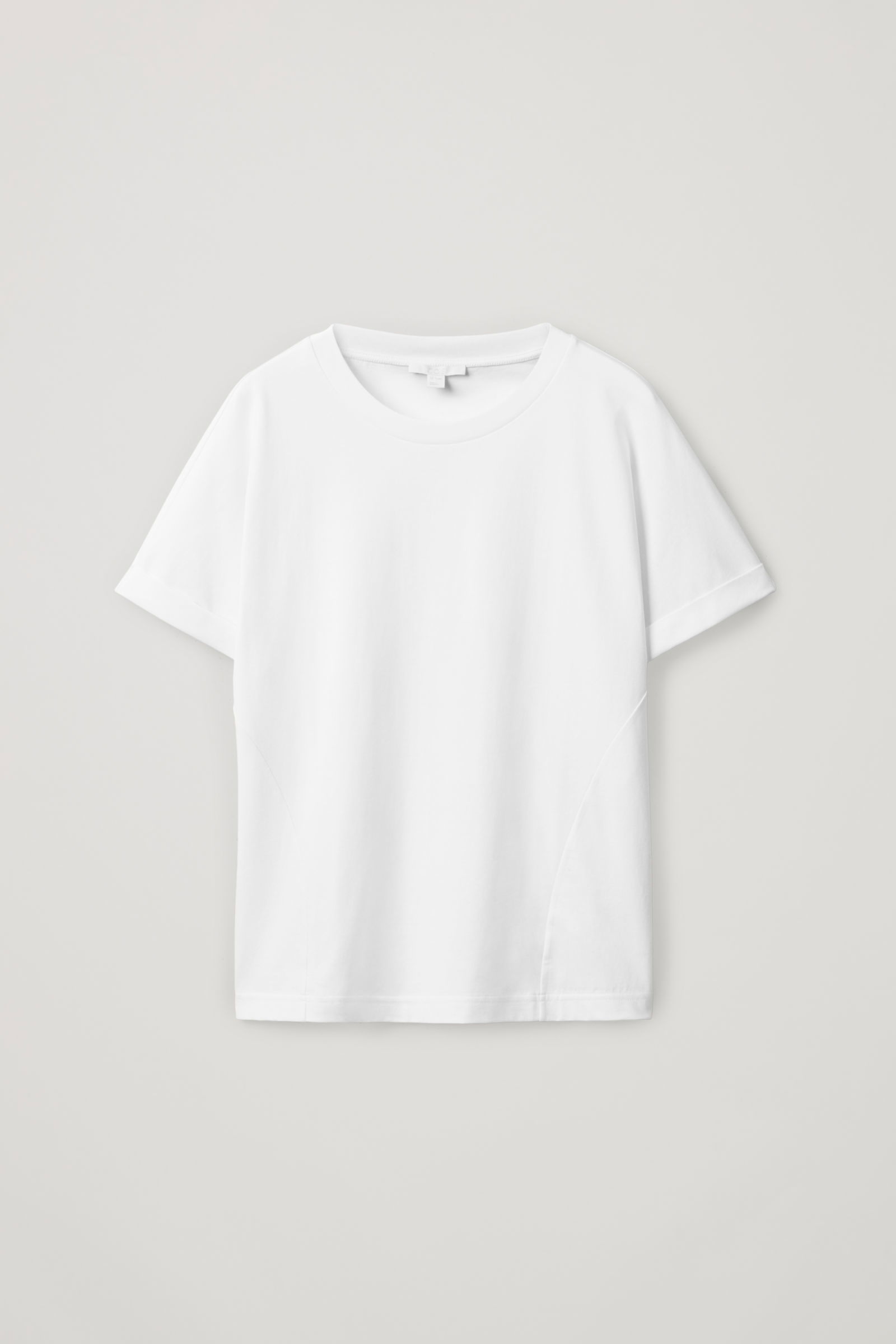 COS T-Shirt With Rolled Cuffs in white | endource